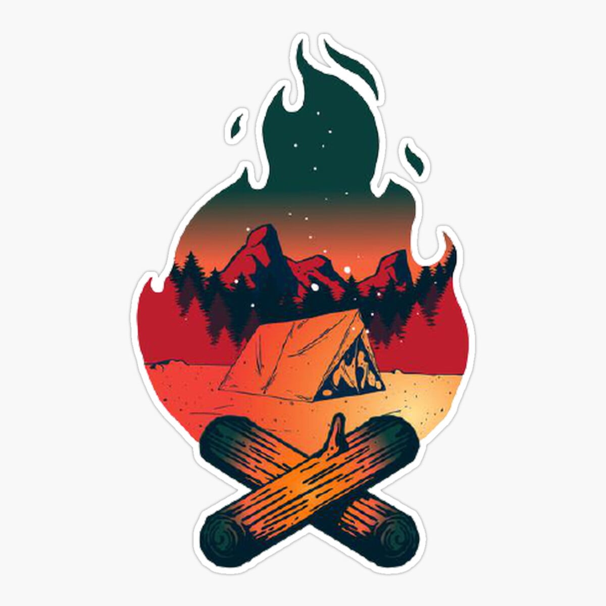 Maneki Campfire Er, Phone Decal Water Bottle Stickers Car Decals, Funny ...