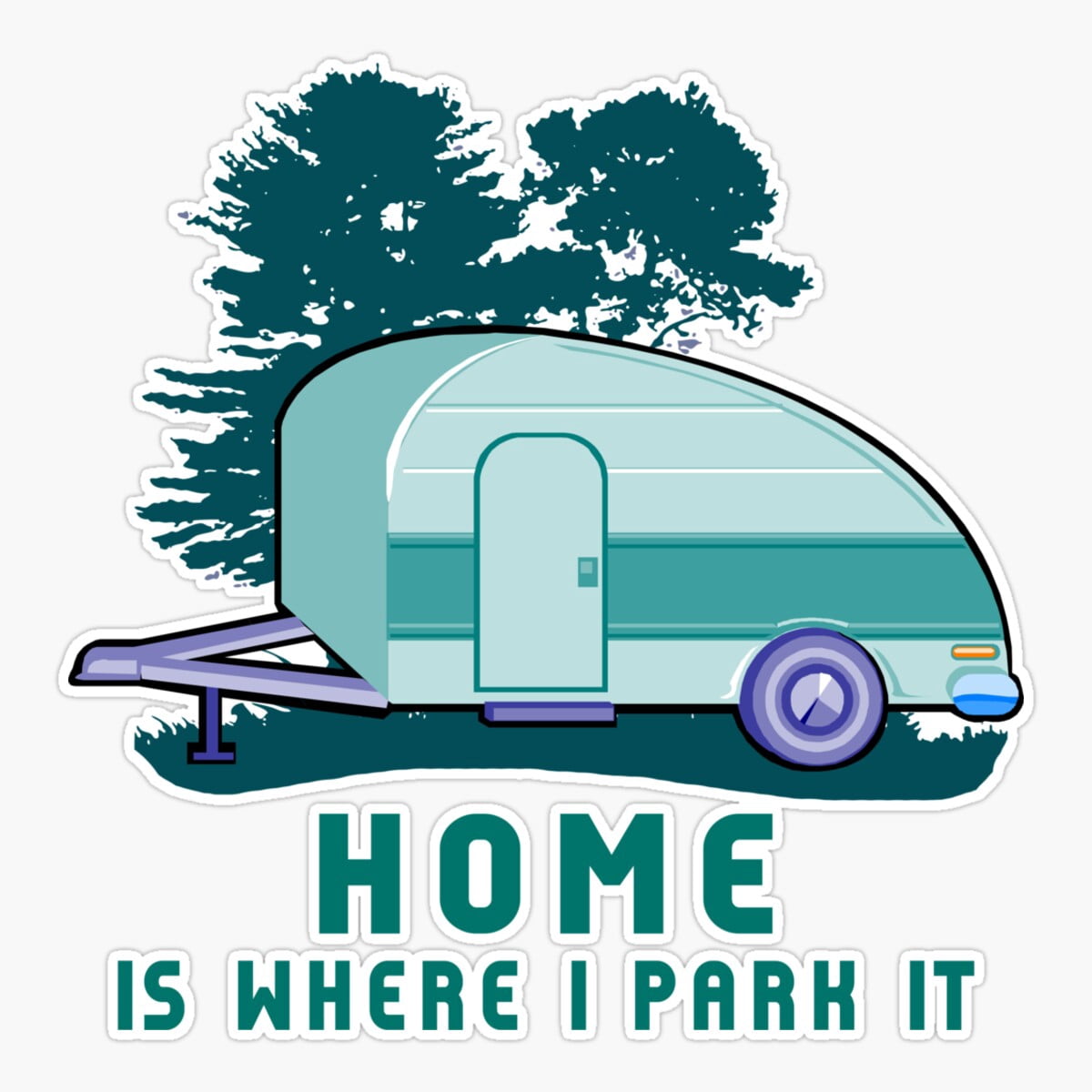 Maneki Camping Home Teardrop Trailer Er, Phone Decal Water Bottle ...