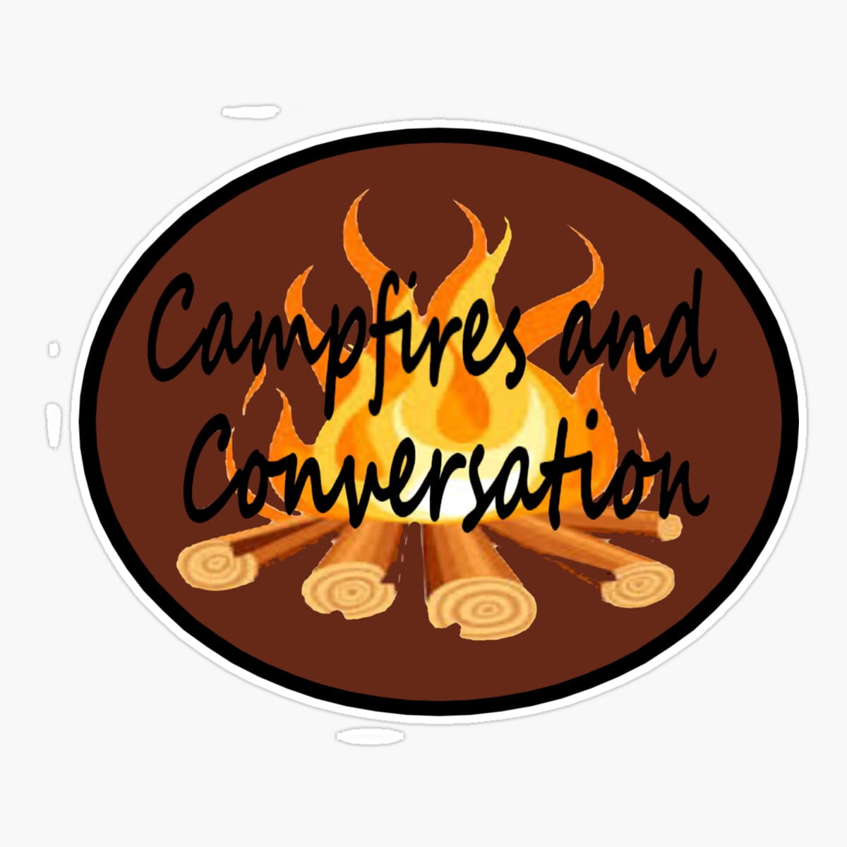 Maneki Campires And Conversation Sticker, Phone Decal Water Bottle ...