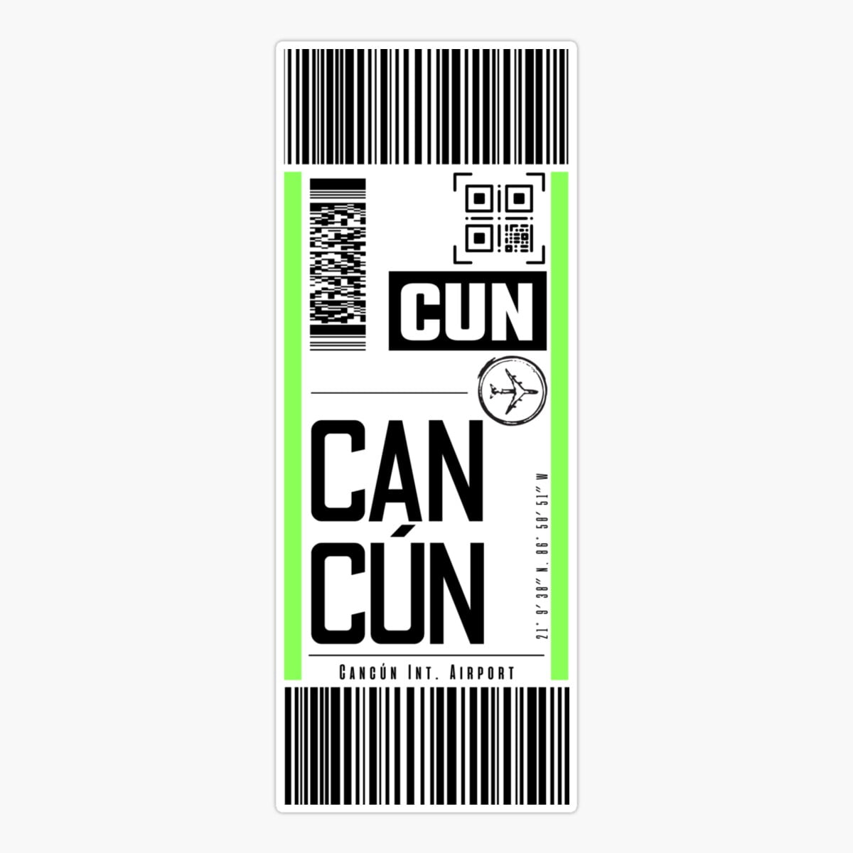 Maneki Cancun Cun Clic Luggage Tag Light Sticker Sticker, Phone Decal ...