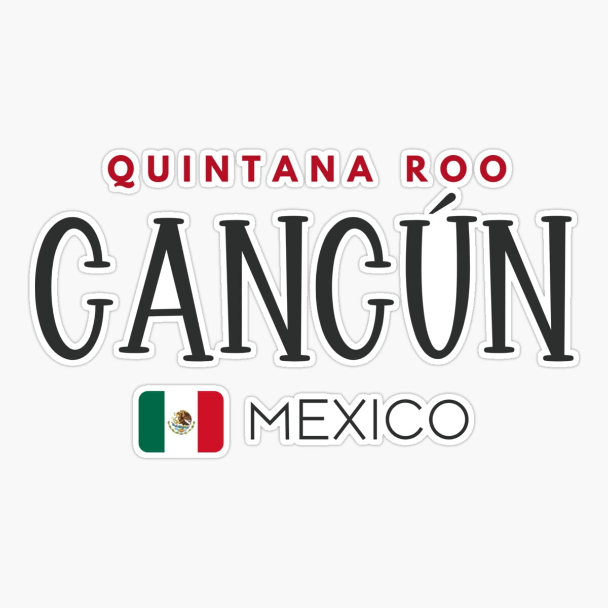 Maneki Cancun - Quintana Roo - Mexico Sticker, Phone Decal Water Bottle Stickers Car Decals ...