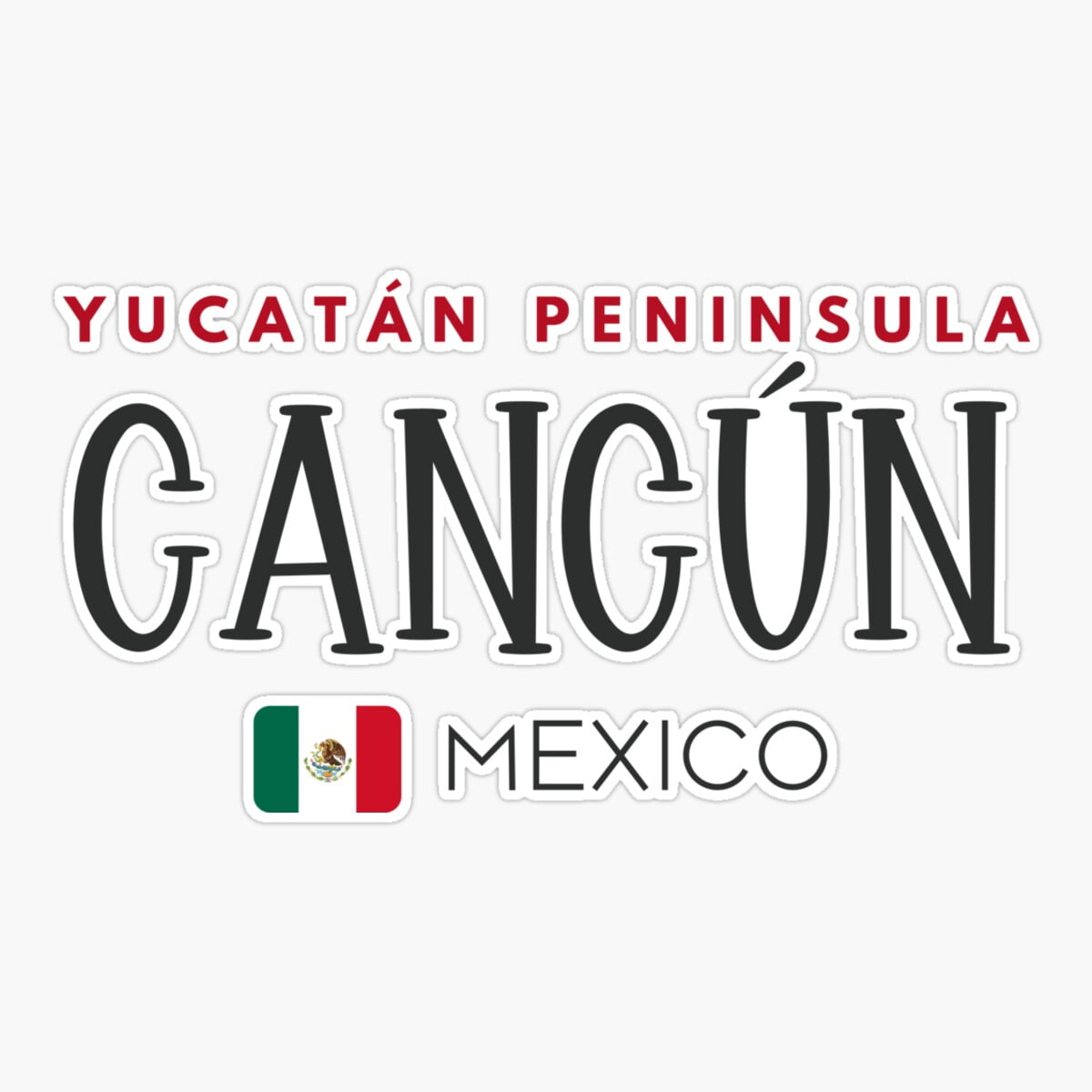 Maneki Cancun - Yucatán Peninsula - Mexico Sticker, Phone Decal Water ...