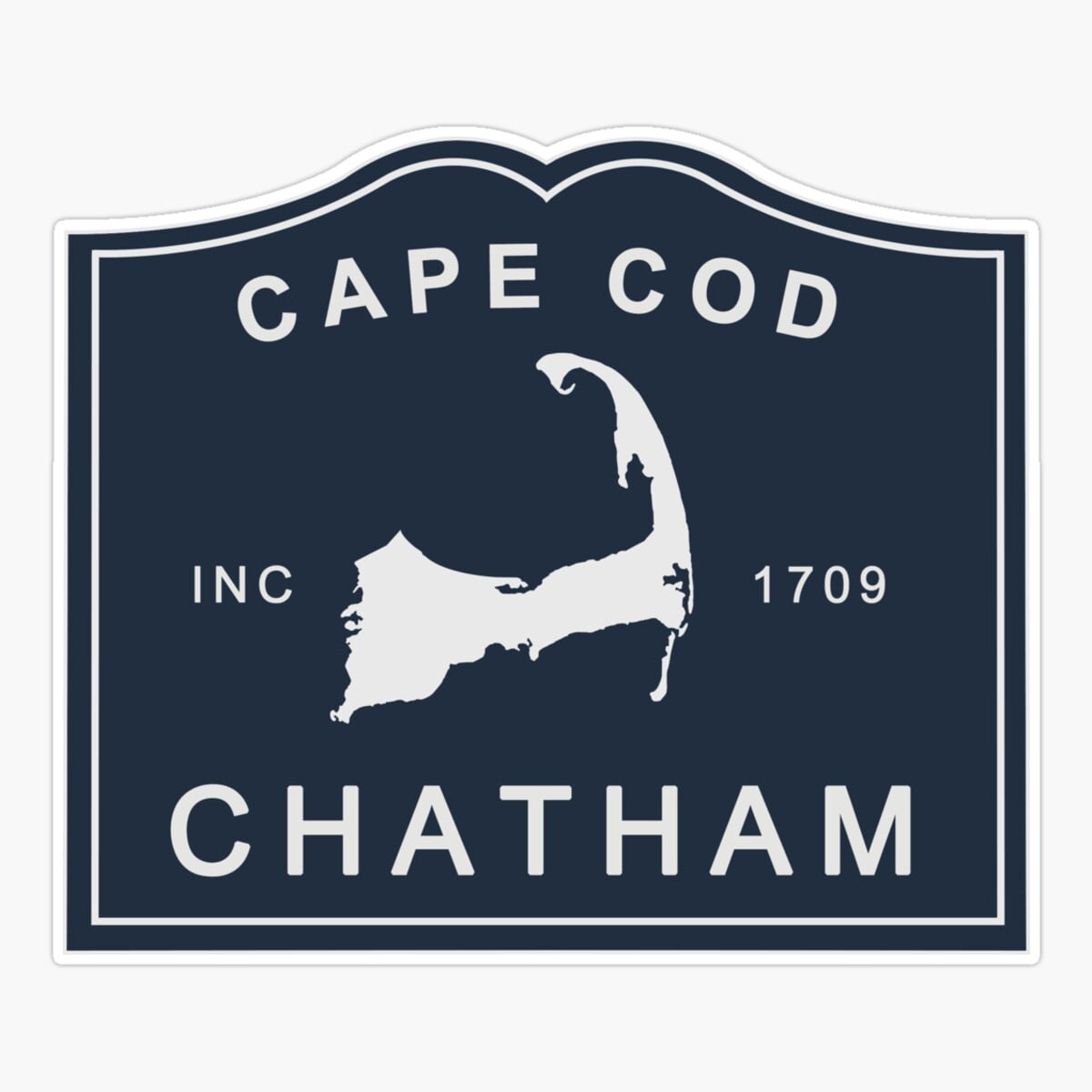 Maneki Cape Cod Chatham Inc 1709 Er, Phone Decal Water Bottle Stickers ...
