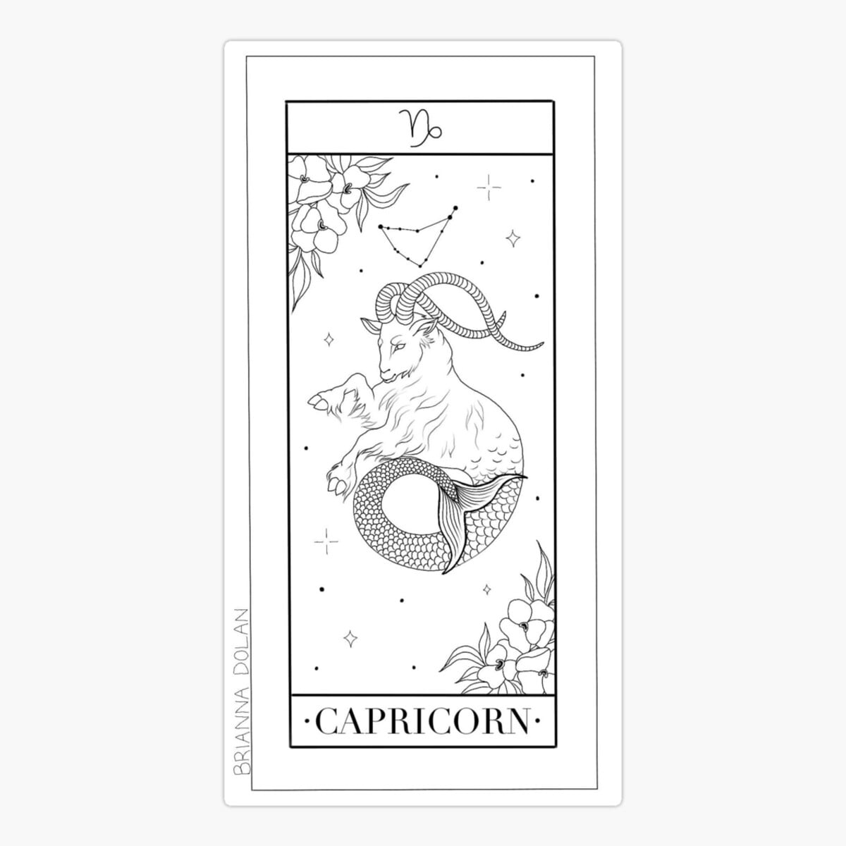 Maneki Capricorn Zodiac Sign Star Sign Astrology Er, Phone Decal Water ...