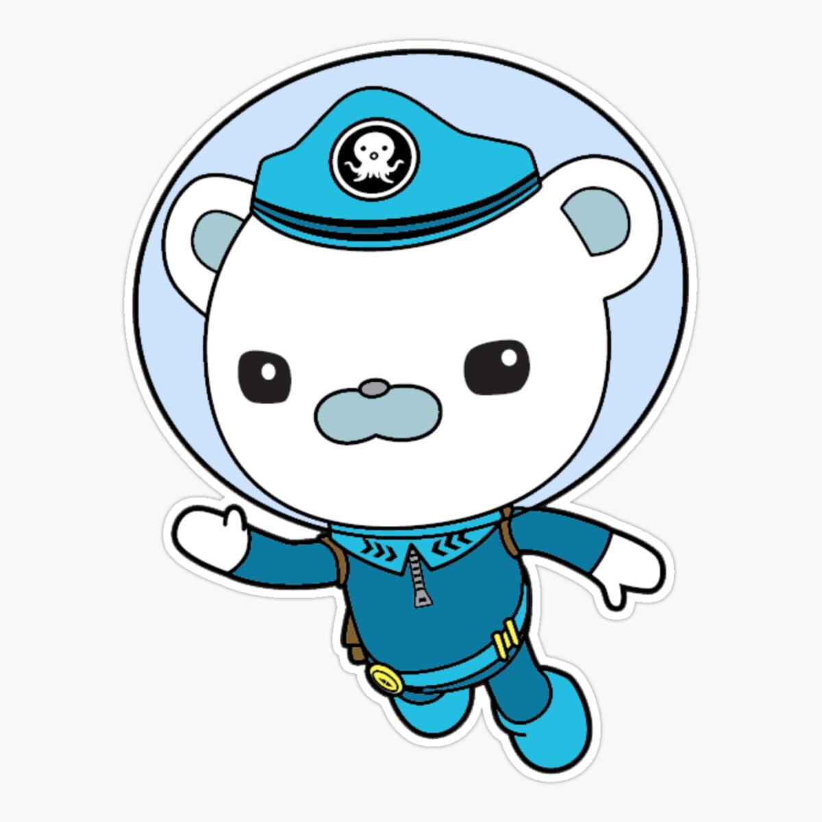 Maneki Captain Barnacles Sticker, Phone Decal Water Bottle Stickers Car ...