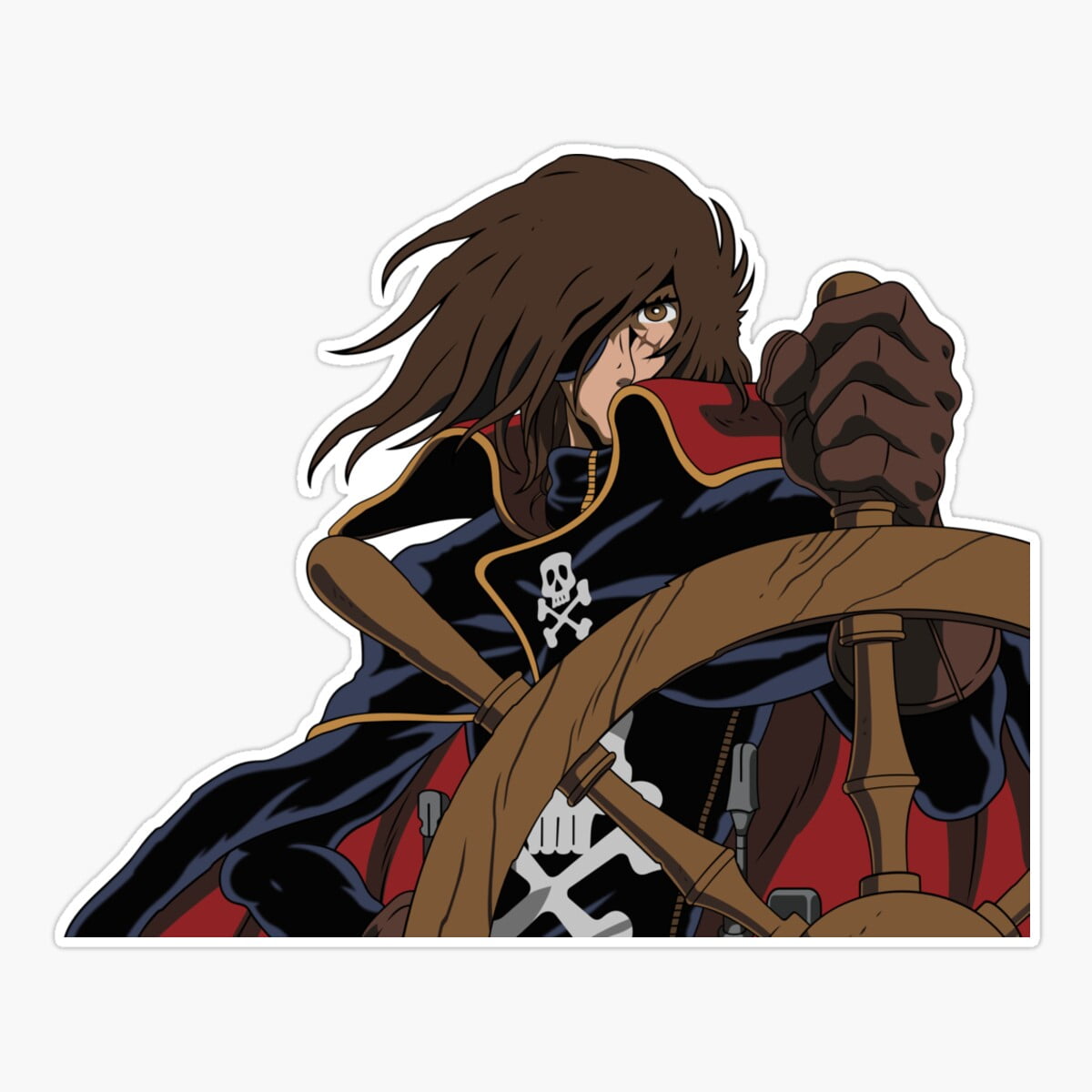 Maneki Captain Harlock Er, Phone Decal Water Bottle Stickers Car Decals ...