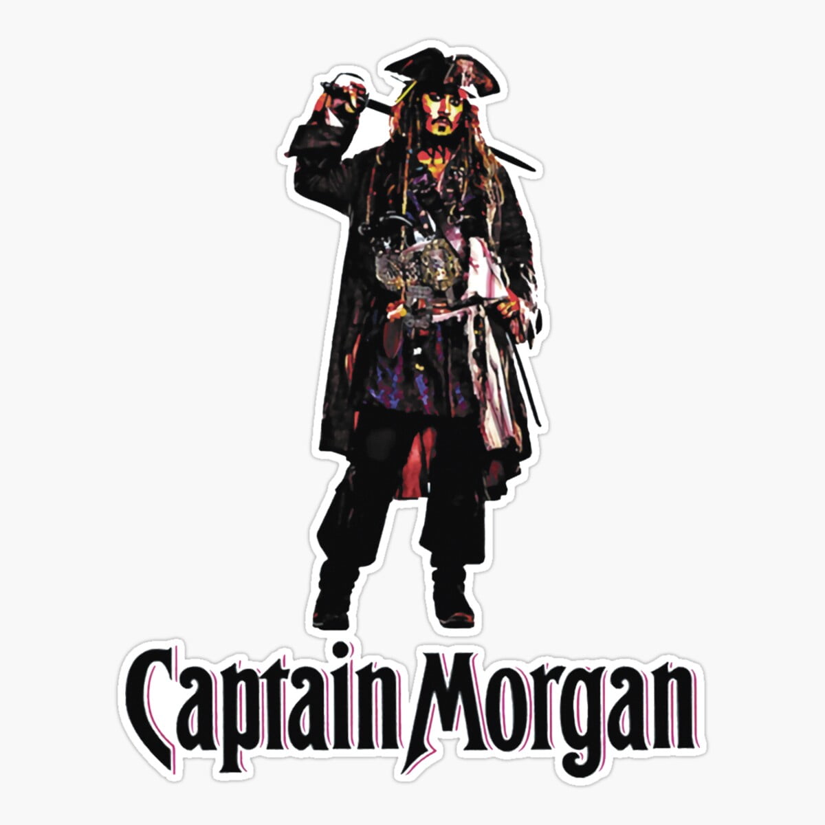 Maneki Captain Morgan Er, Phone Decal Water Bottle Stickers Car Decals ...