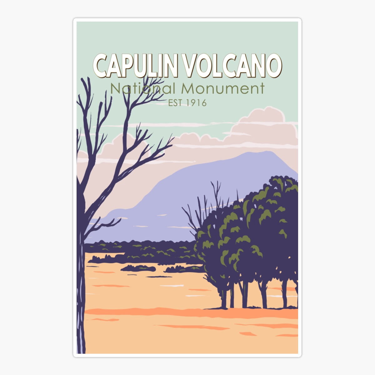 Maneki Capulin Volcano National Monument New Mexico Vintage Sticker ...