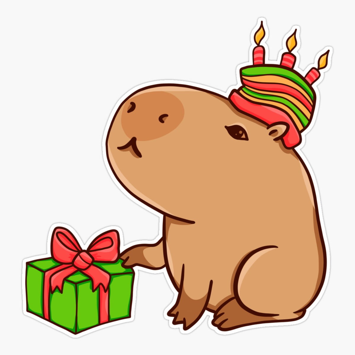 Maneki Capybara Birthday 2 er,Phone Decal Water Bottle Stickers Car ...