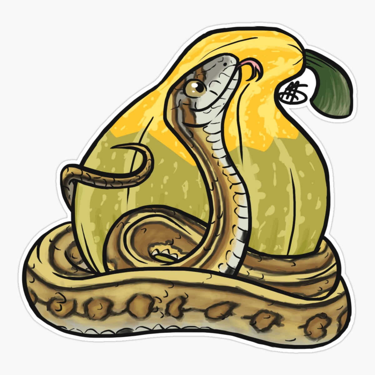Maneki Caramel Tessera Corn Snake And Gourd Er, Phone Decal Water ...