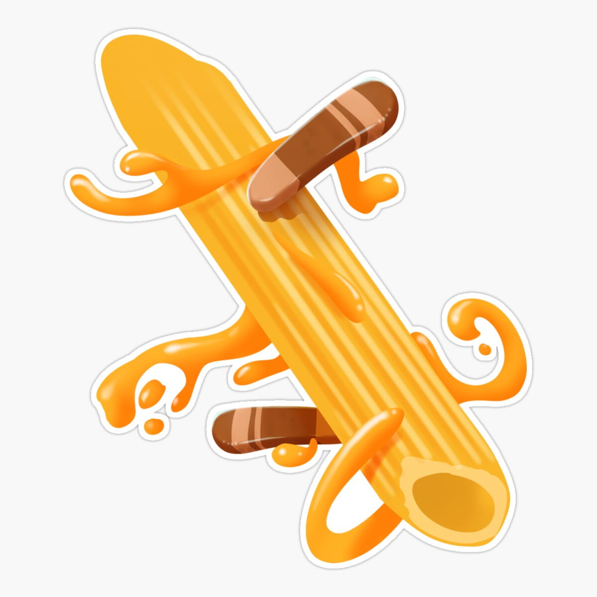 Maneki Carbonara Pasta Love Sticker, Phone Decal Water Bottle Stickers ...