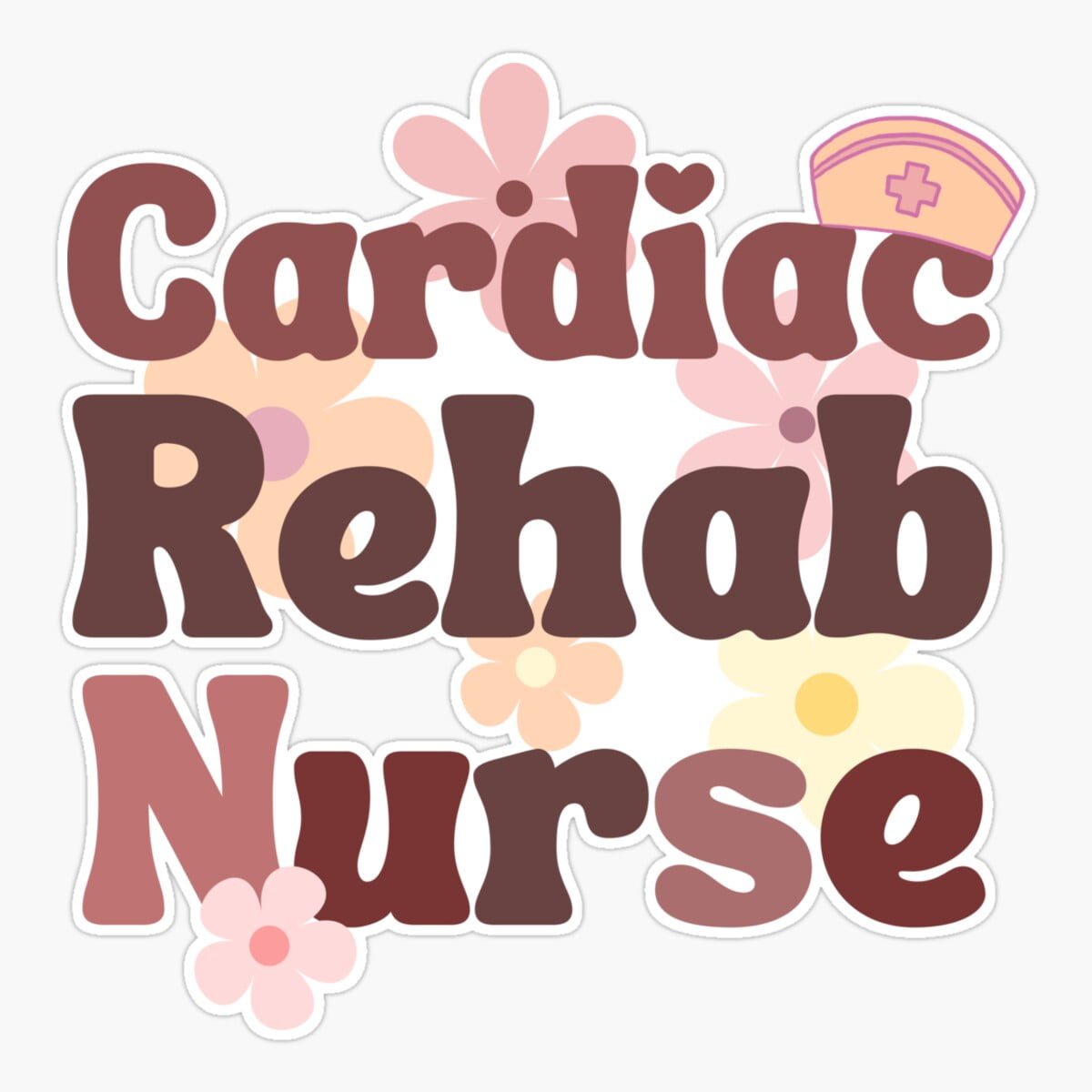 Maneki Cardiac Rehab Nurse | Retro Vintage | Healthcare | Cardiac Rehab ...
