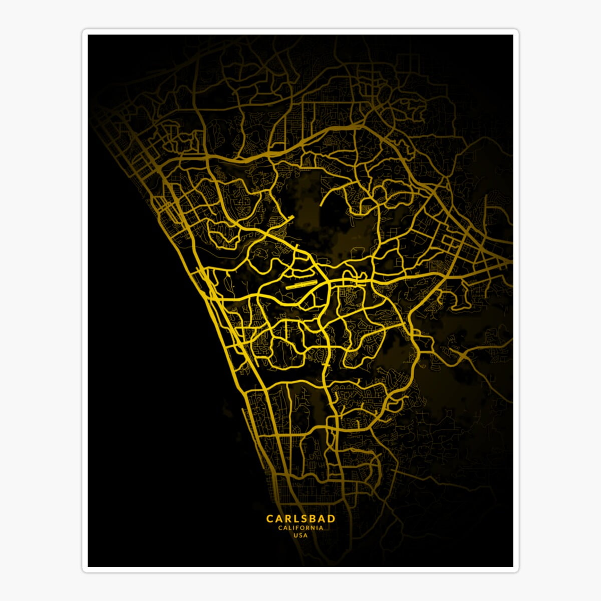 Maneki Carlsbad, Caliornia, United States - Carlsbad Map Sticker, Phone ...