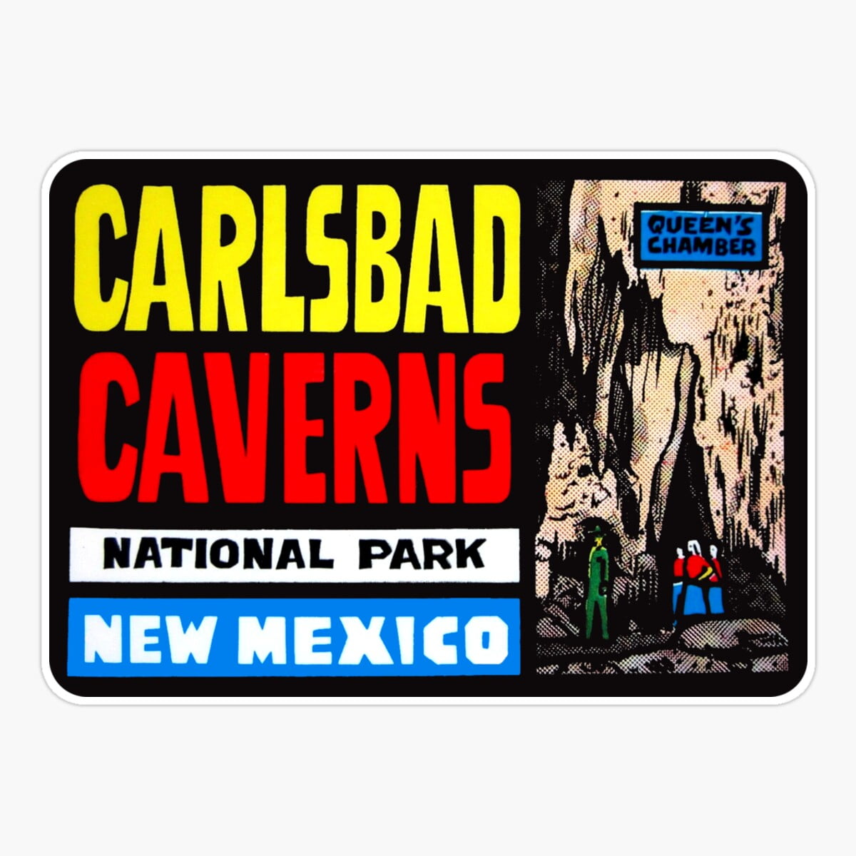 Maneki Carlsbad Caverns National Park New Mexico Vintage Travel Decal 2 ...