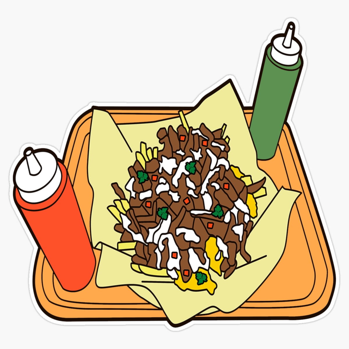 Maneki Carne Asada Fries On Tray With Red And Green Hot Sauce Er, Phone ...