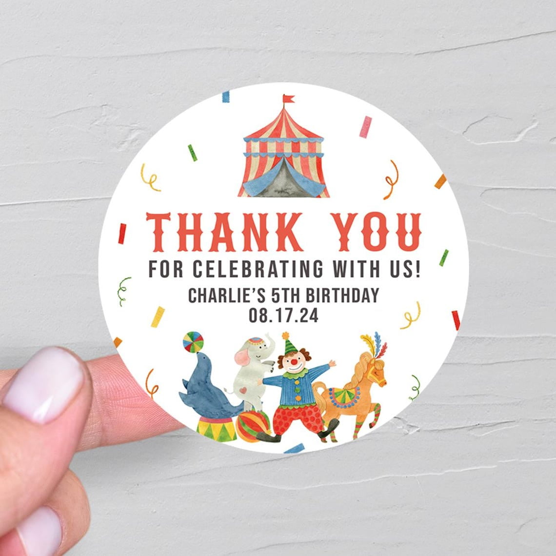 Maneki Carnival Theme Party Favor Ers, Carnival Birthday Ers, Circus ...