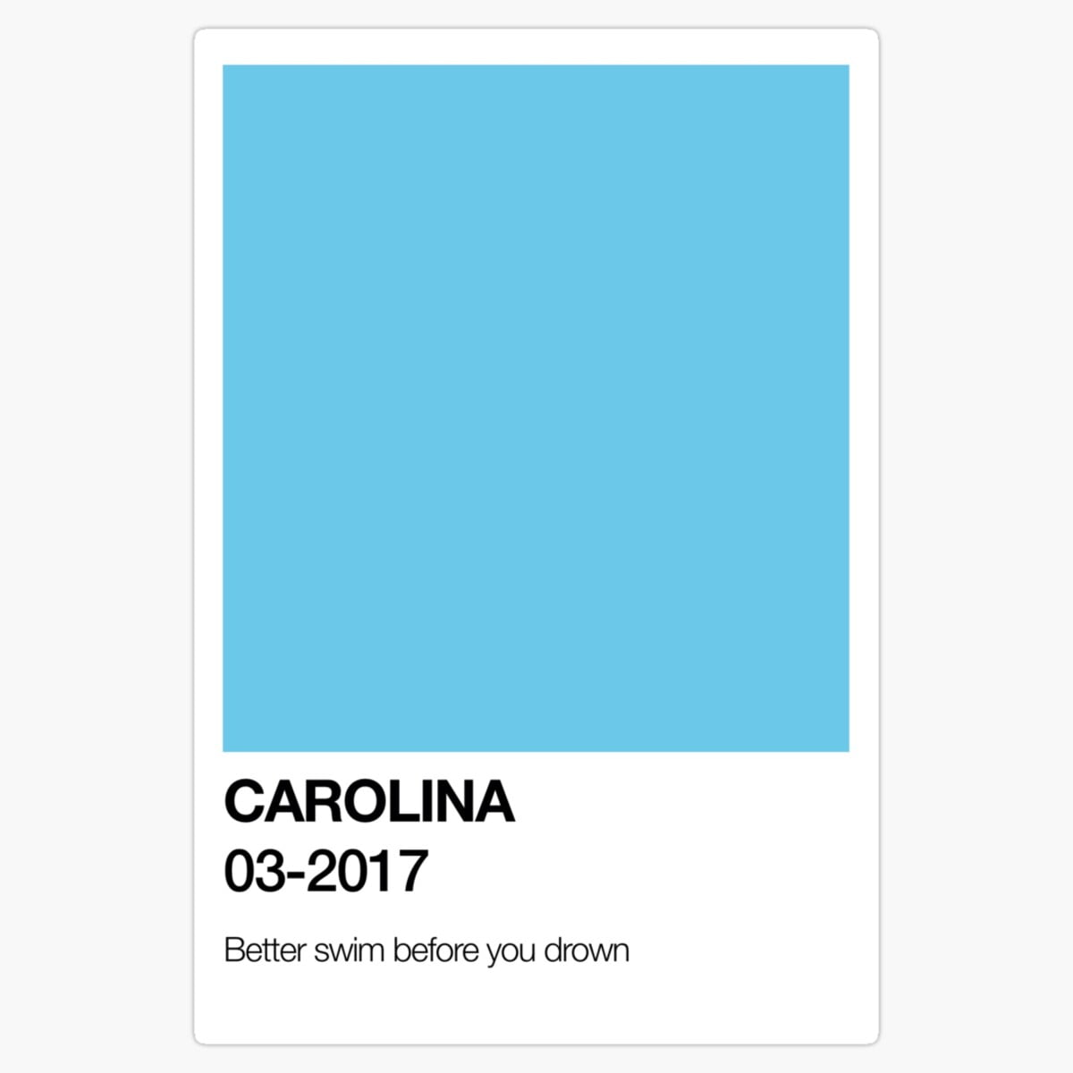 Maneki Carolina Pantone Er, Phone Decal Water Bottle Stickers Car ...