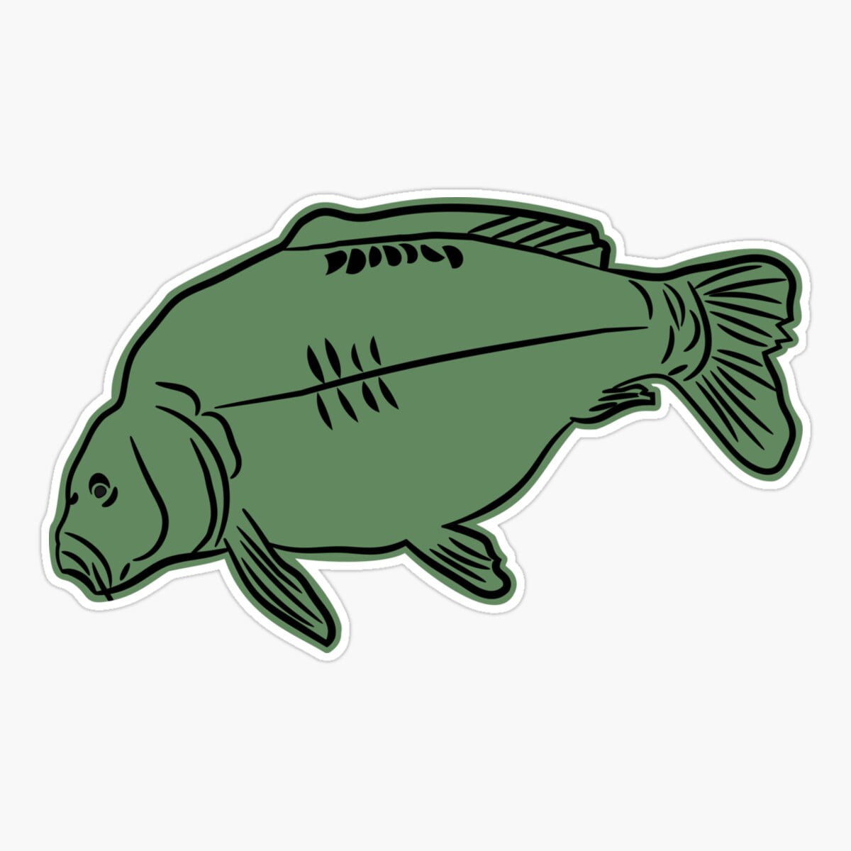 Maneki Carp Angler Git Carp Angler Er, Phone Decal Water Bottle ...