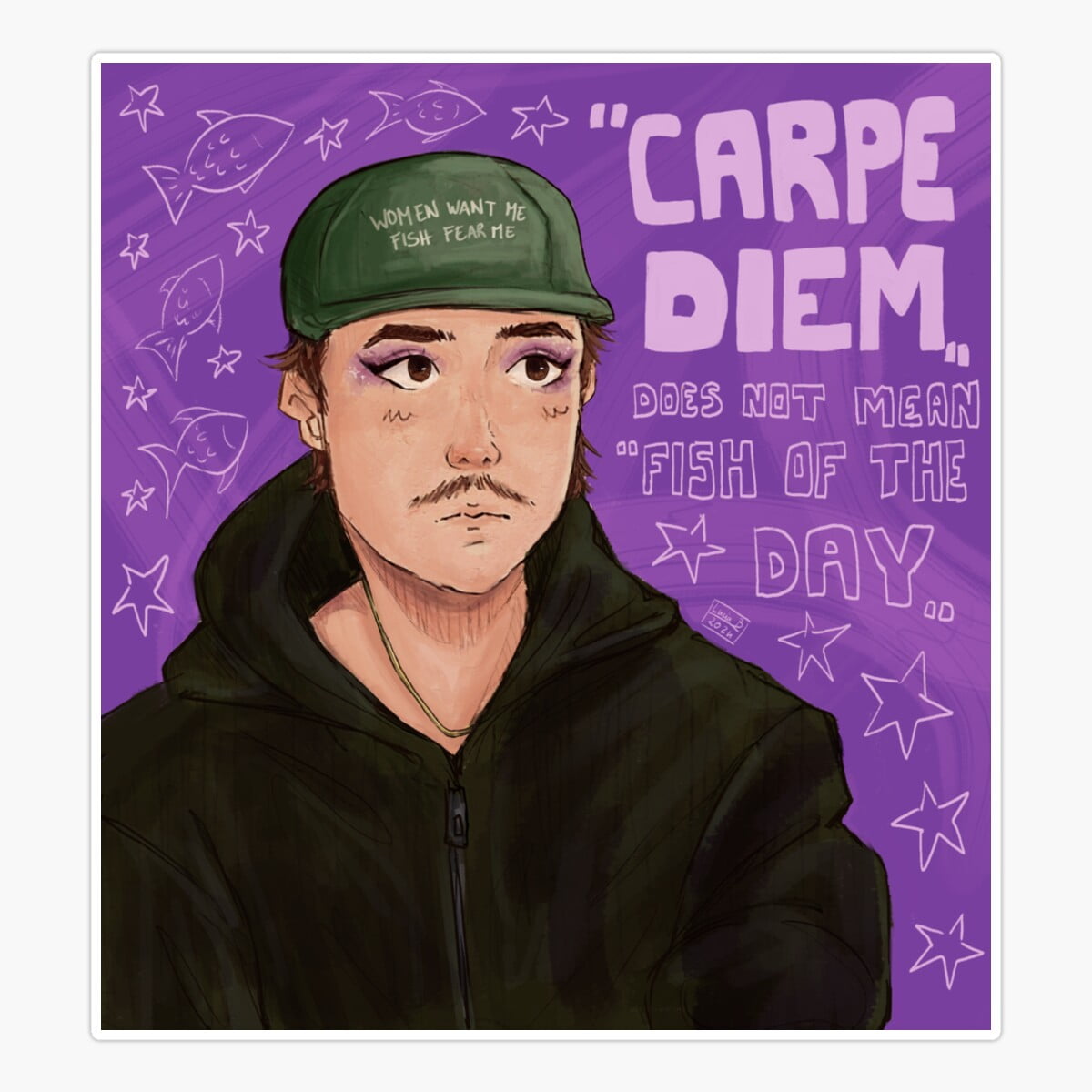 Maneki Carpe Diem Does Not Mean Ish O The Day Er, Phone Decal Water ...