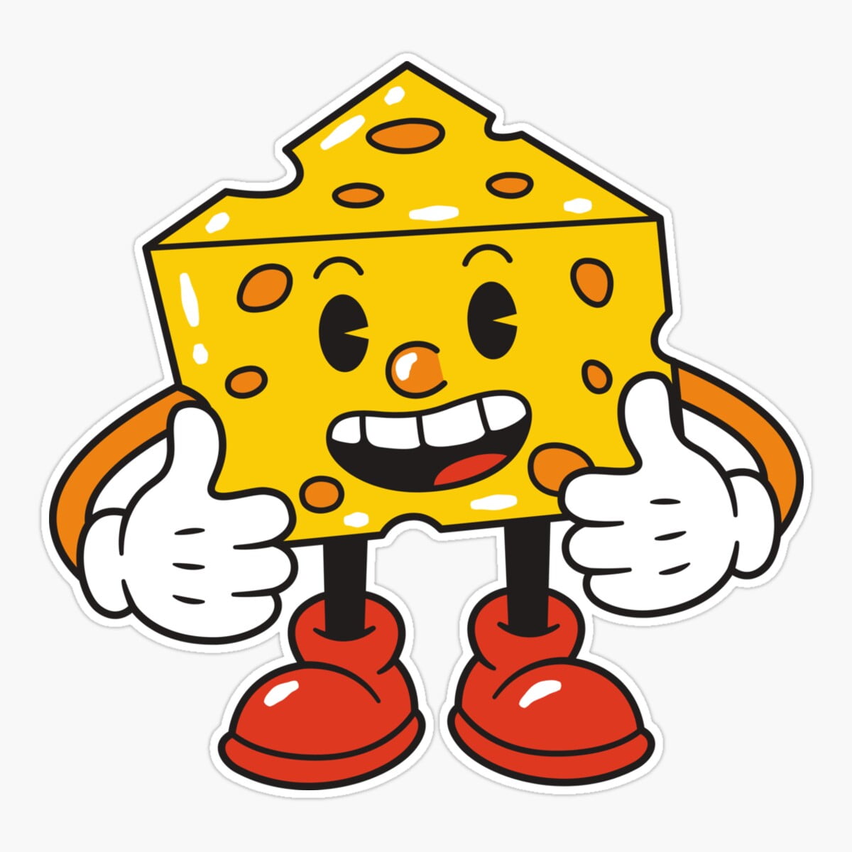 Maneki Cartoon Character Cheese Er, Phone Decal Water Bottle Stickers ...