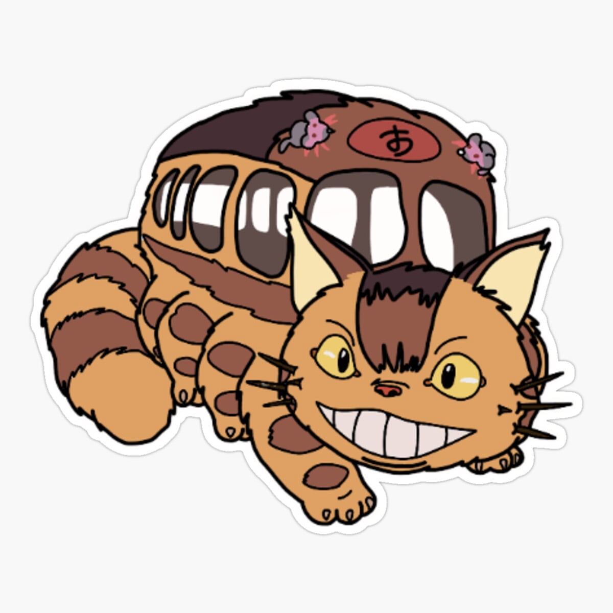 Maneki Cat Bus :) Sticker, Phone Decal Water Bottle Stickers Car Decals ...