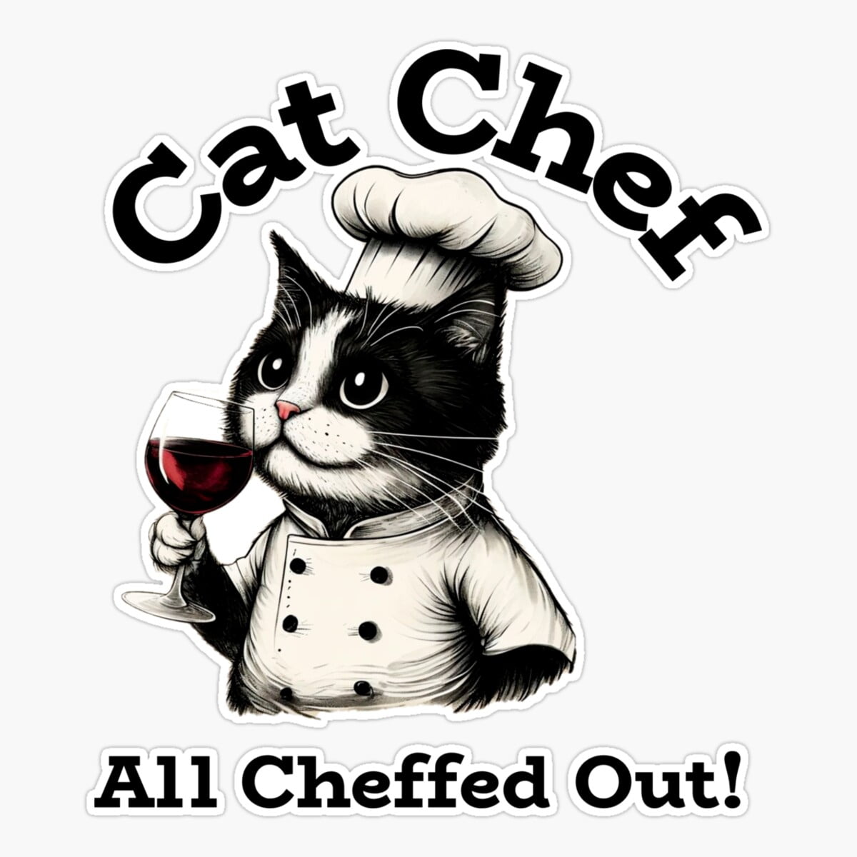 Maneki Cat Che, All Cheed Out! Sticker, Phone Decal Water Bottle ...