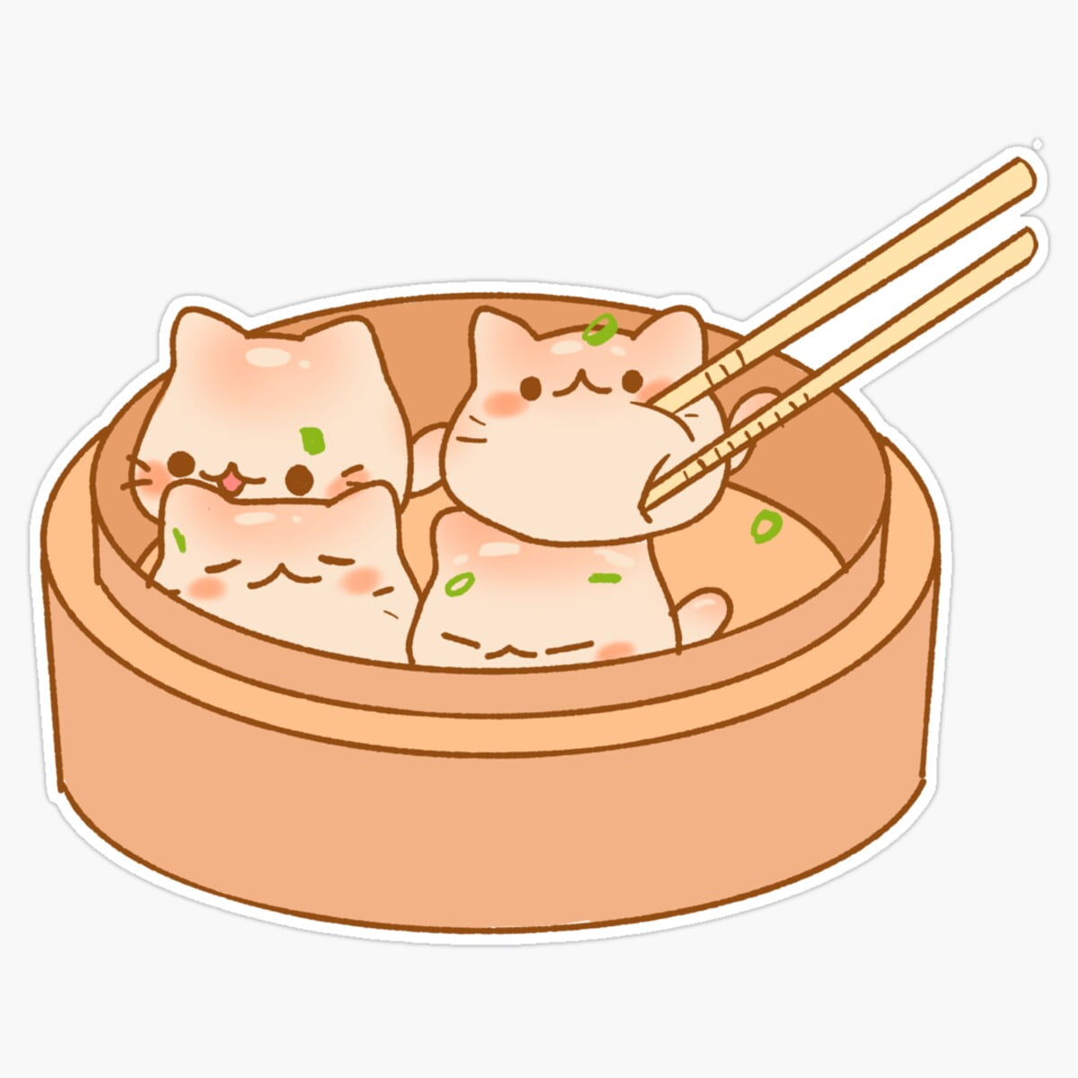 Maneki Cat Dumplings Er, Phone Decal Water Bottle Stickers Car Decals ...