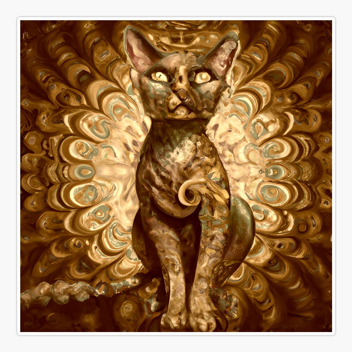 Maneki Cat Love Her Sticker, Phone Decal Water Bottle Stickers Car ...