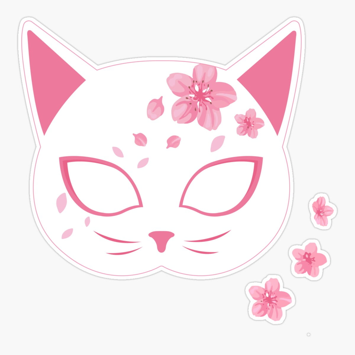 Maneki Cat Mask, Anime, Cat Person, Cat Mom, Cat Dad, Cat Illustration ...