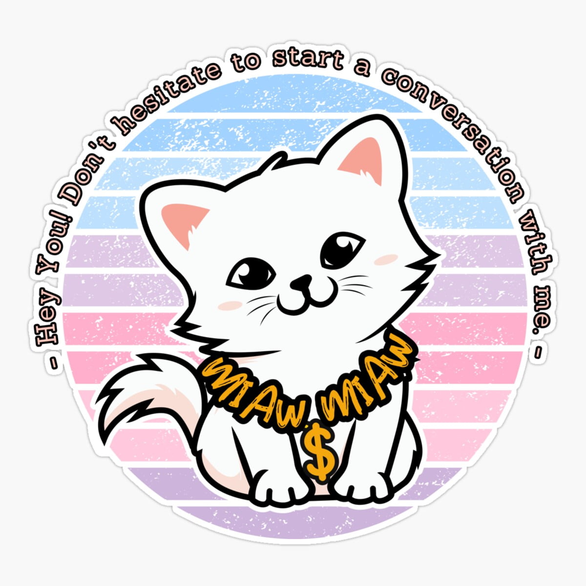 Maneki Cat Miaw Jewelry Sticker, Phone Decal Water Bottle Stickers Car ...