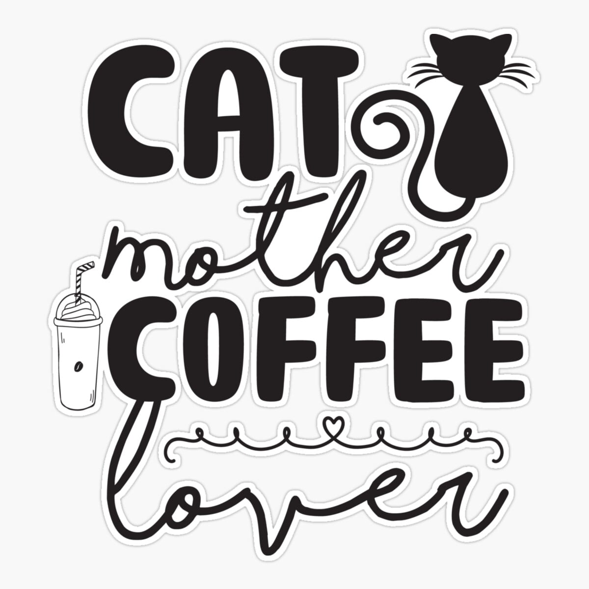 Maneki Cat Mother Coe Lover Sticker, Phone Decal Water Bottle Stickers ...