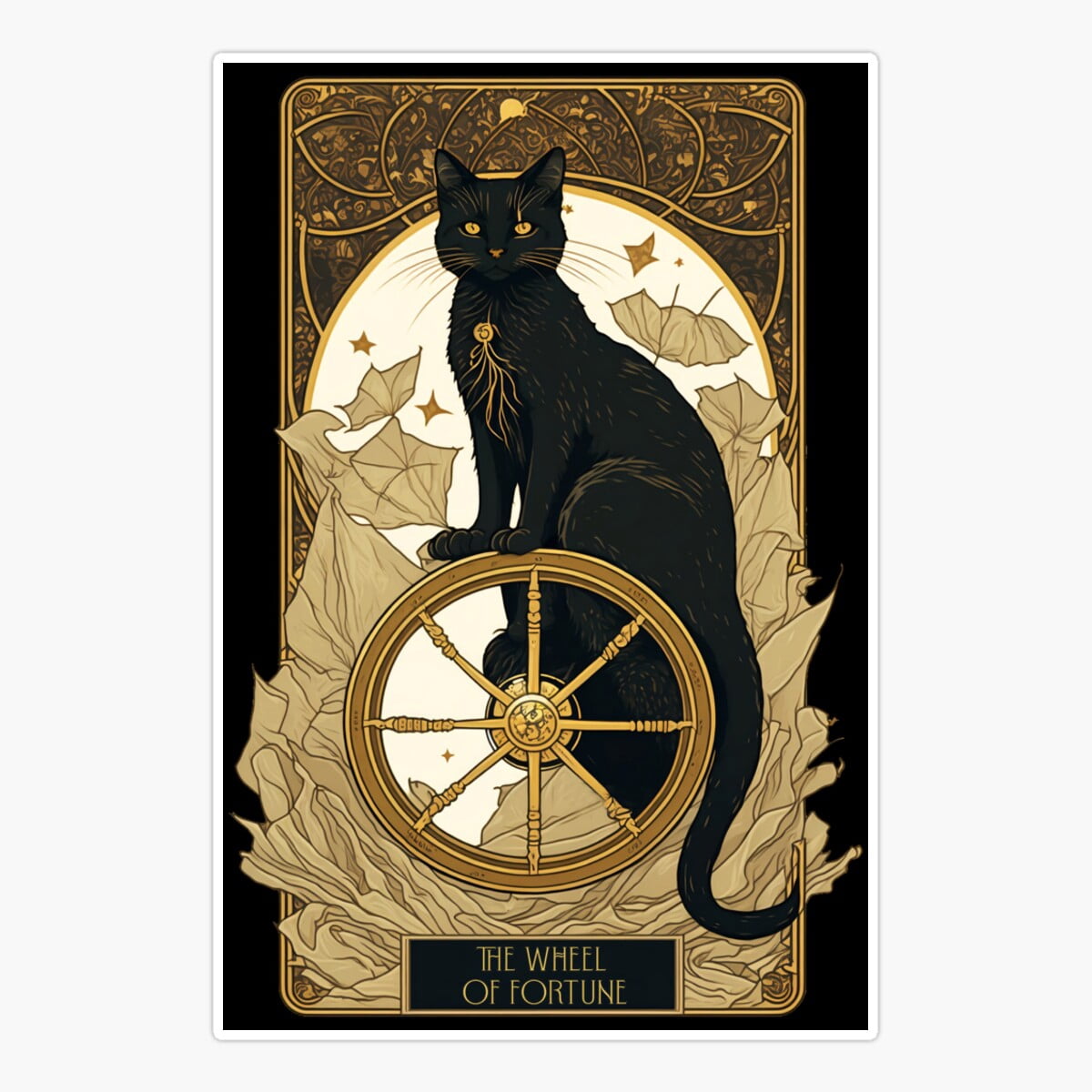 Maneki Cat - Tarot Card - The Wheel O Ortune Er, Phone Decal Water ...