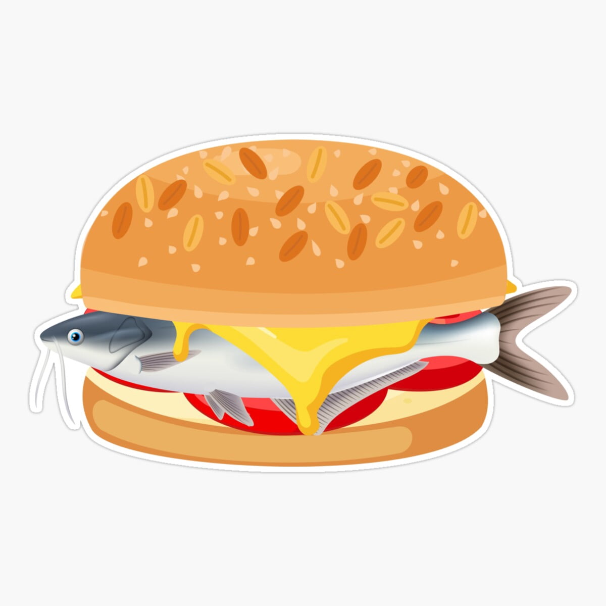 Maneki Catish Burger Er, Phone Decal Water Bottle Stickers Car Decals ...