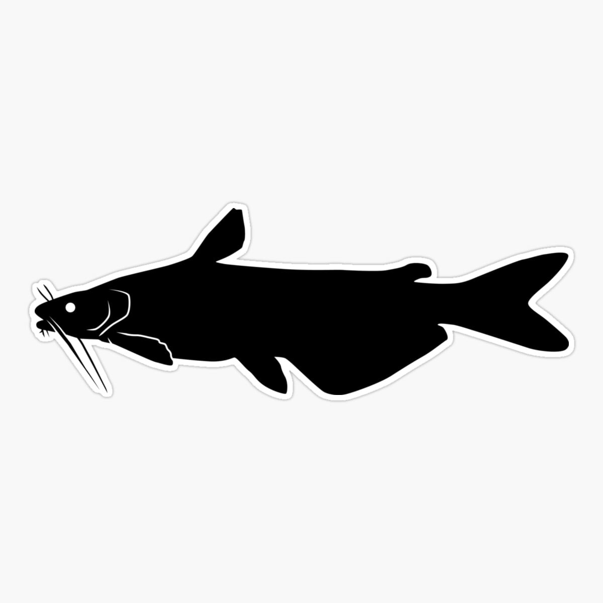 Maneki Catish Silhouette (Black) Er, Phone Decal Water Bottle Stickers ...