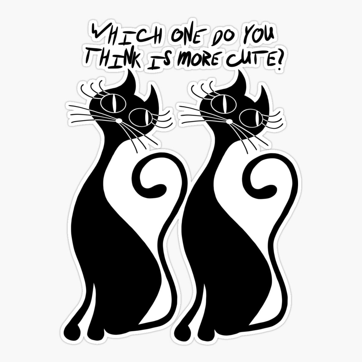 Maneki Cats - Which One Do You Think Is More Cute? Sticker, Phone Decal ...