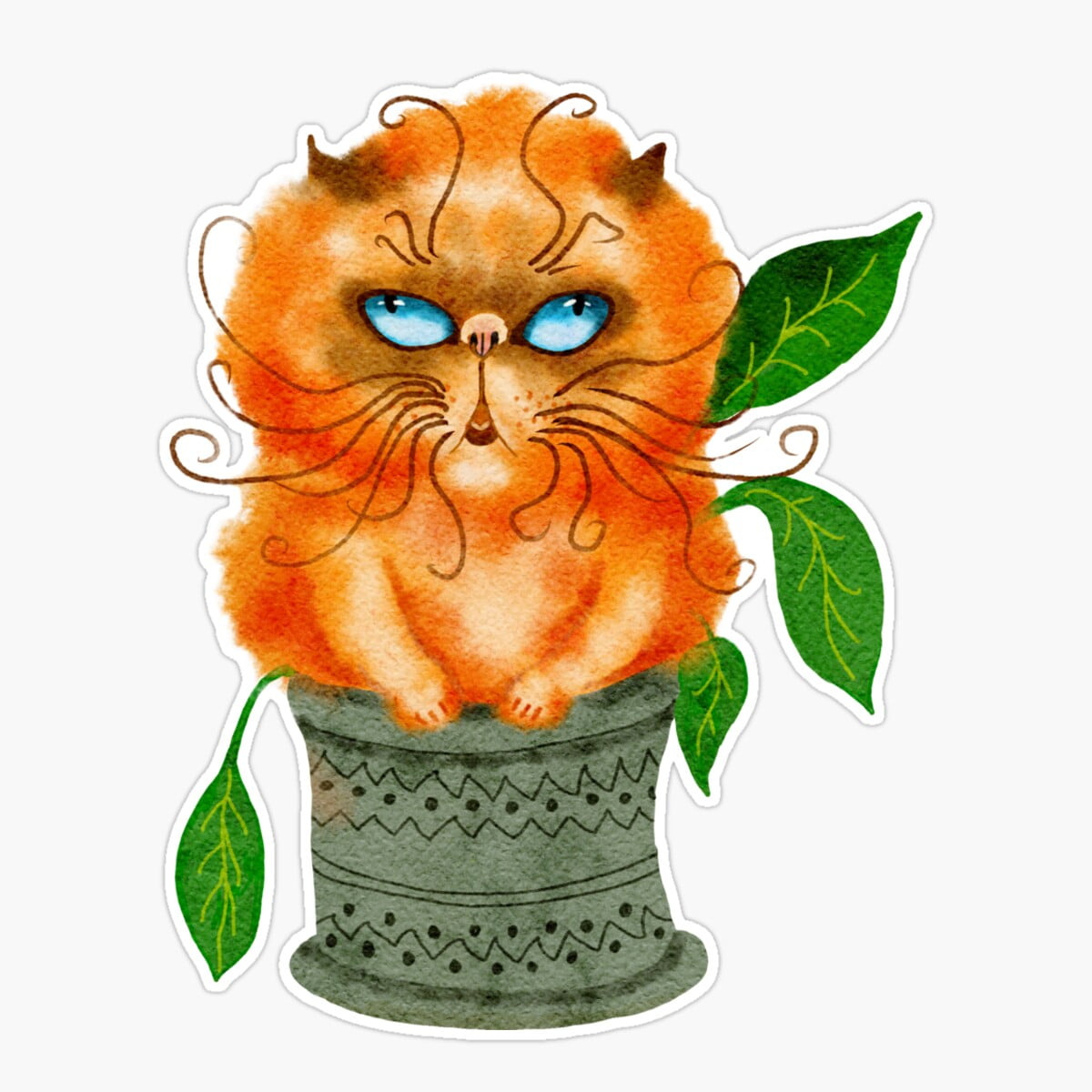 Maneki Caught Red Handed... Sticker, Phone Decal Water Bottle Stickers ...