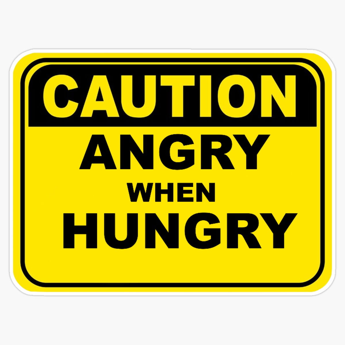 Maneki Caution: Angry When Hungry Er, Phone Decal Water Bottle Stickers ...