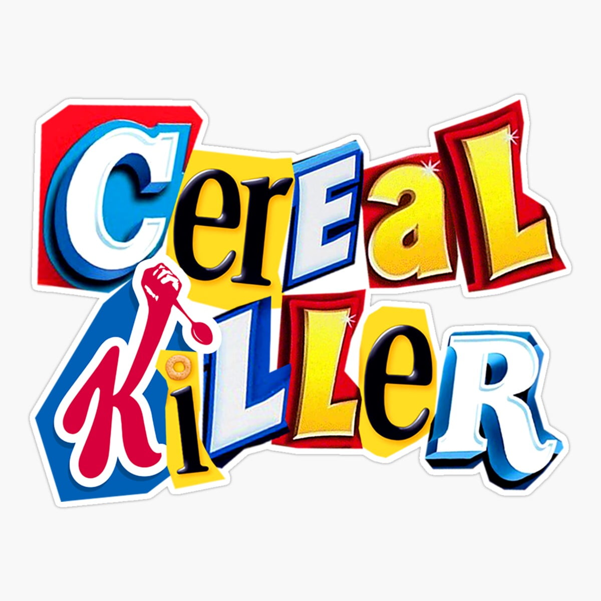 Maneki Cereal Killer Ransom Note Er, Phone Decal Water Bottle Stickers ...