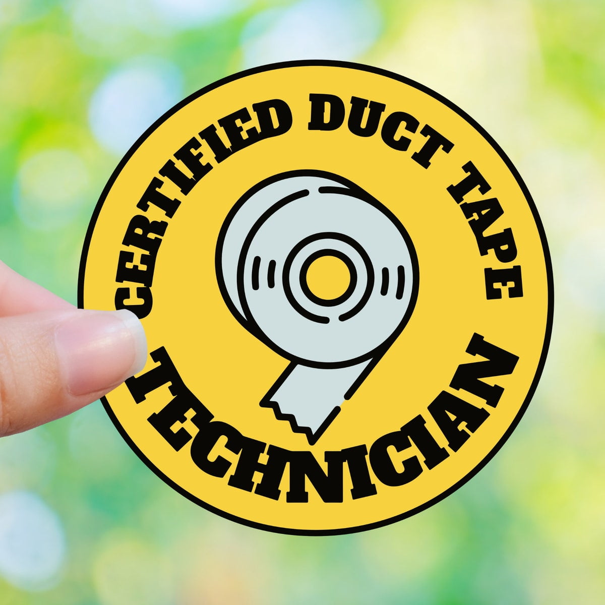 Maneki Certified Duct Tape Technician Sticker, Unique Gift For Dad ...