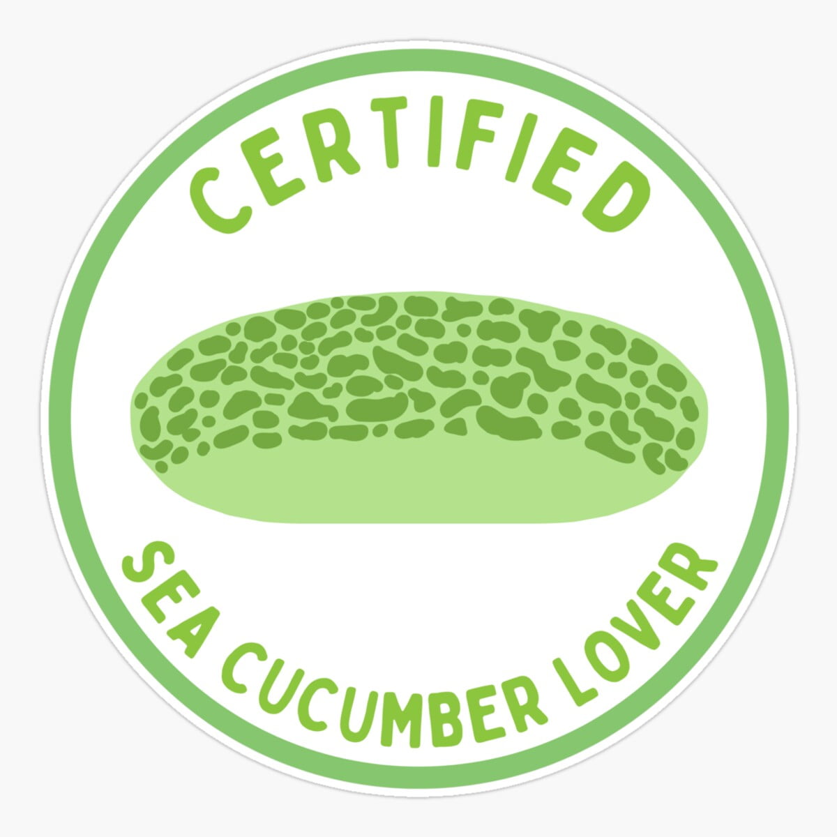 Maneki Certified Sea Cucumber Lover Sticker, Phone Decal Water Bottle ...