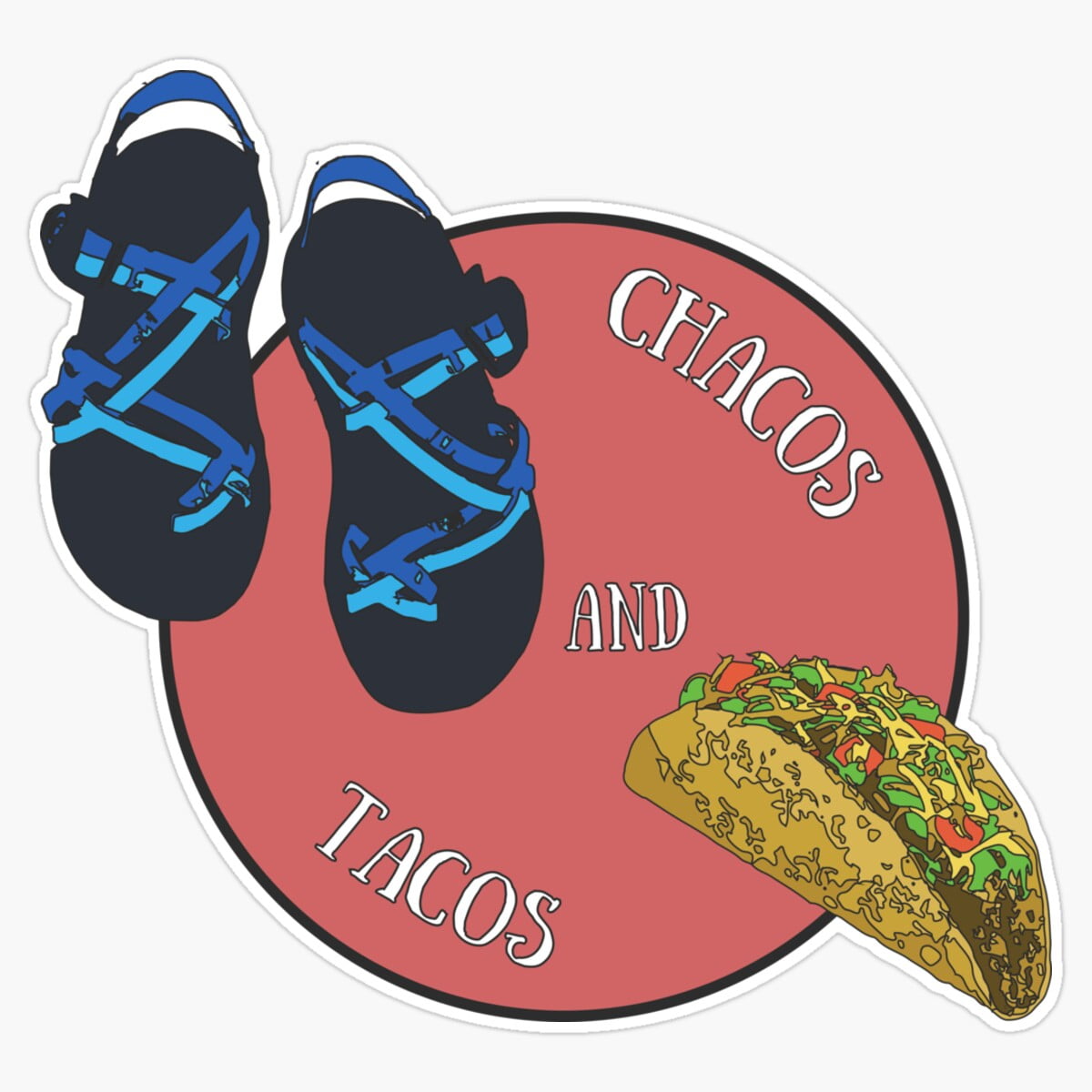 Maneki Chacos And Tacos Er, Phone Decal Water Bottle Stickers Car ...