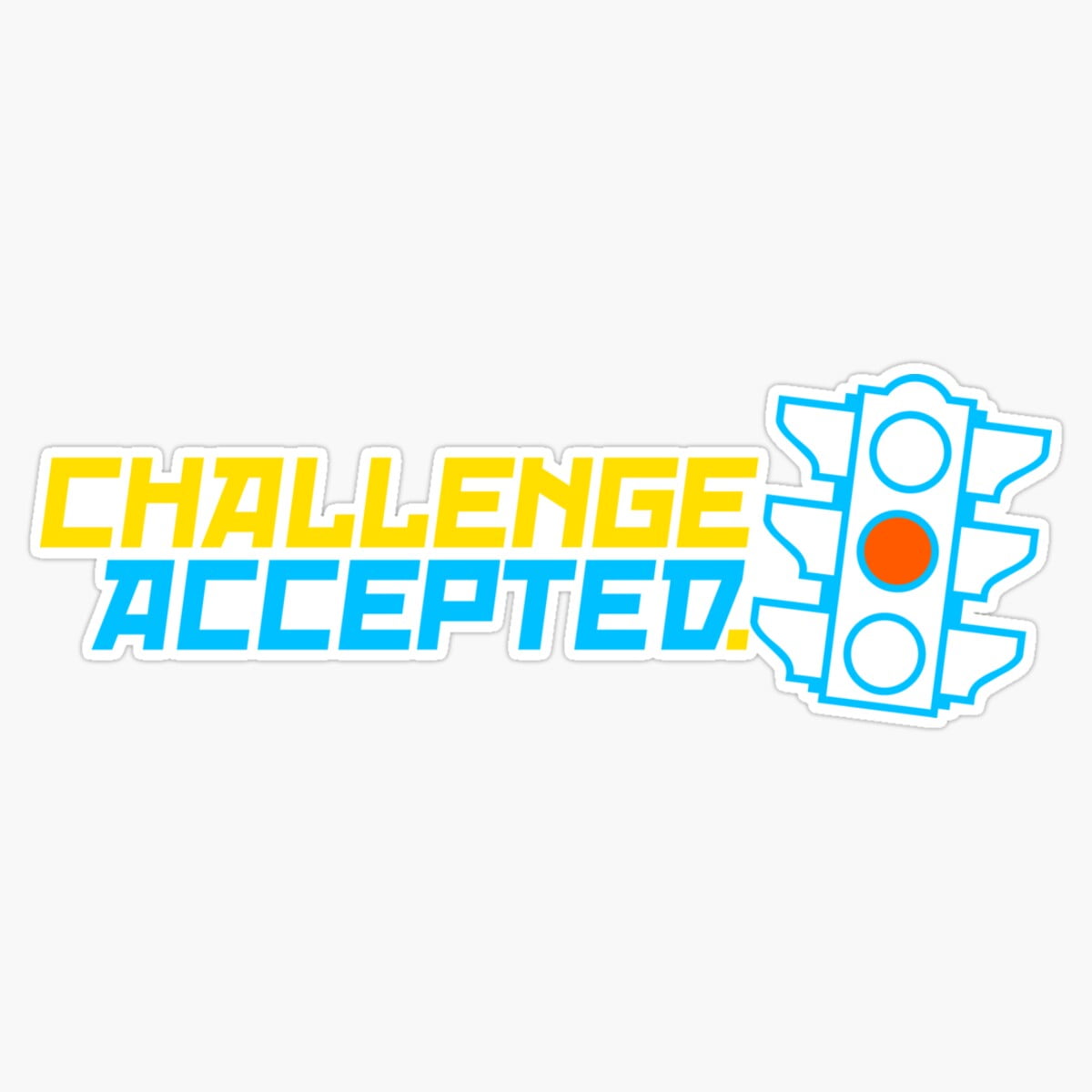 Maneki Challenge Accepted (7) Er, Phone Decal Water Bottle Stickers Car ...