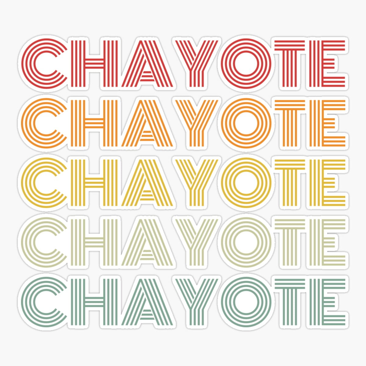 Maneki Chayote Retro Style Sticker, Phone Decal Water Bottle Stickers ...