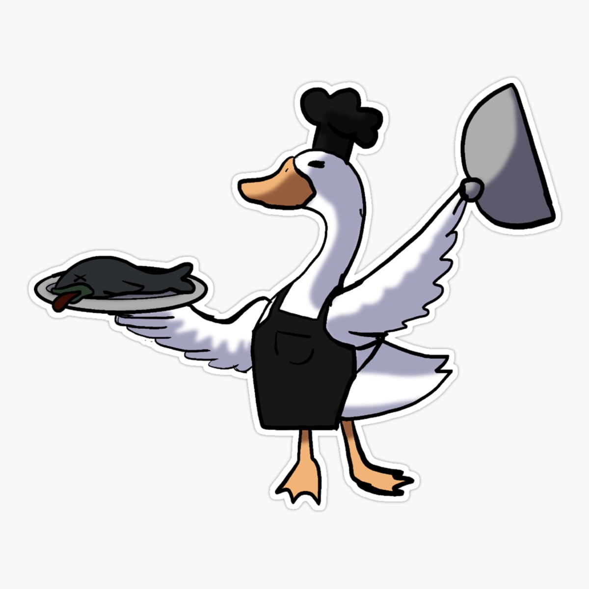 Maneki Che Duck Sticker, Phone Decal Water Bottle Stickers Car Decals ...