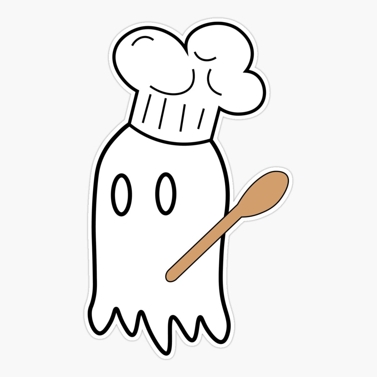 Maneki Che Ghost Sticker, Phone Decal Water Bottle Stickers Car Decals ...