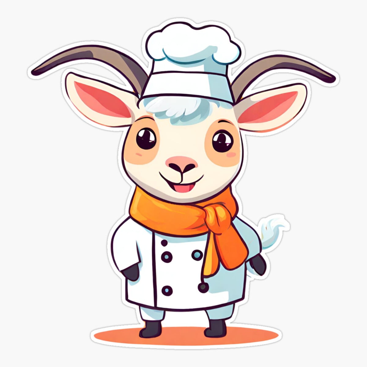 Maneki Che Goat Clic Sticker, Phone Decal Water Bottle Stickers Car ...