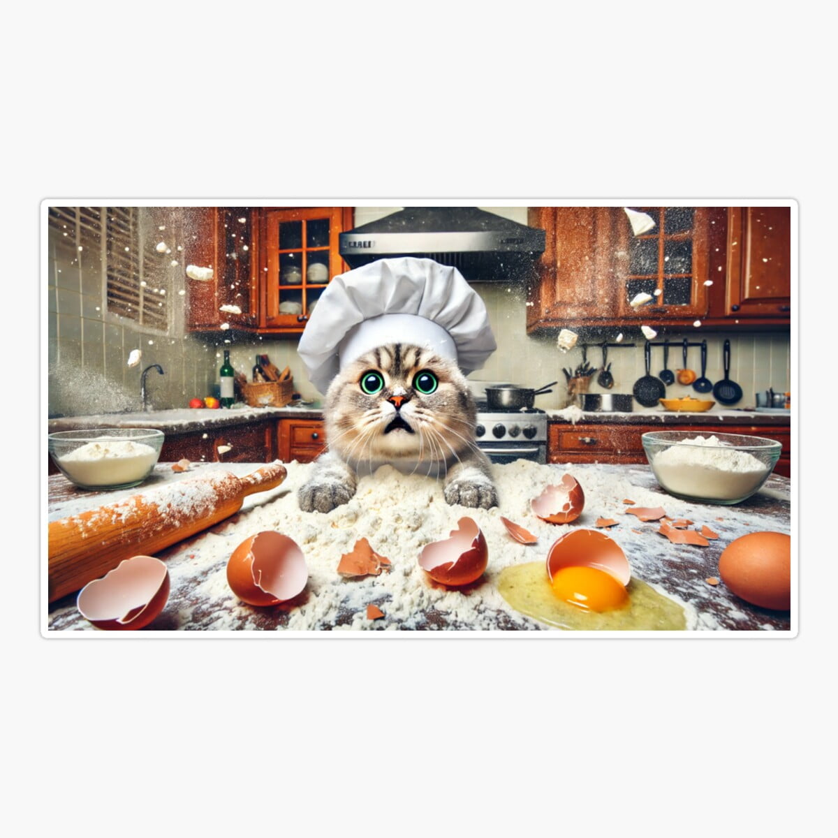 Maneki Che Marmalade - Kitchen Chaos Sticker, Phone Decal Water Bottle ...