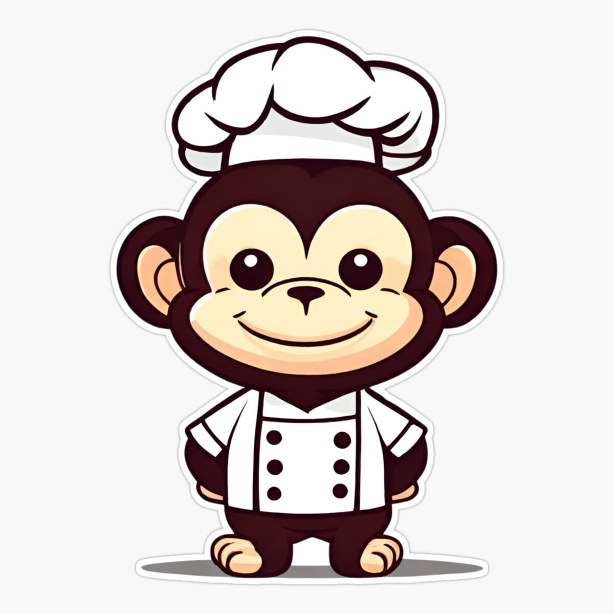 Maneki Che Monkey Clic Sticker, Phone Decal Water Bottle Stickers Car ...