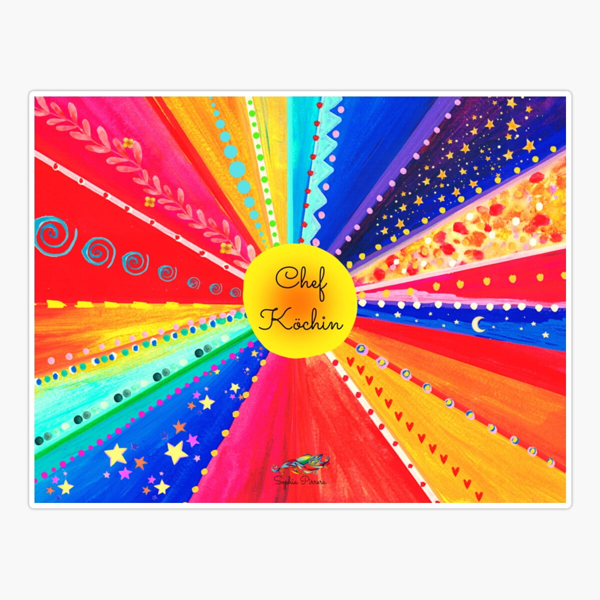 Maneki Che Star Che Mother Git Sticker, Phone Decal Water Bottle ...