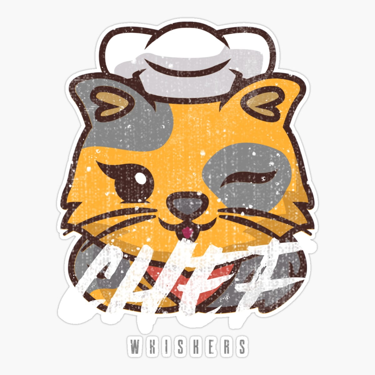 Maneki Che Whiskers Sticker, Phone Decal Water Bottle Stickers Car ...